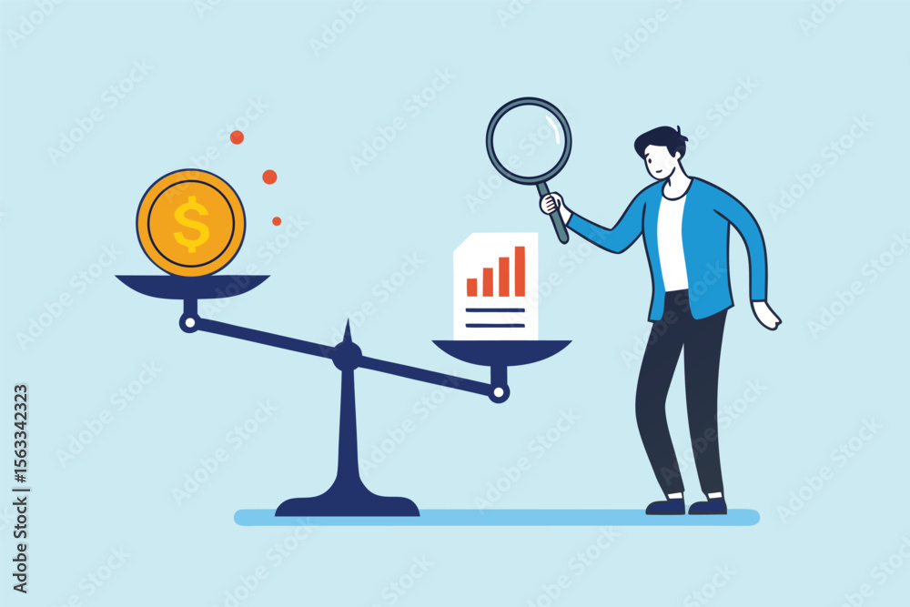 Image vectorielle Stock Flat illustration of businessman using ...