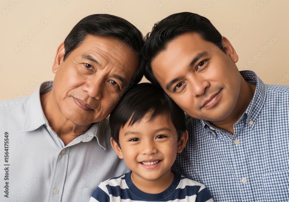 Multigenerational Asian Family Portrait. A joyful image showcasing ...
