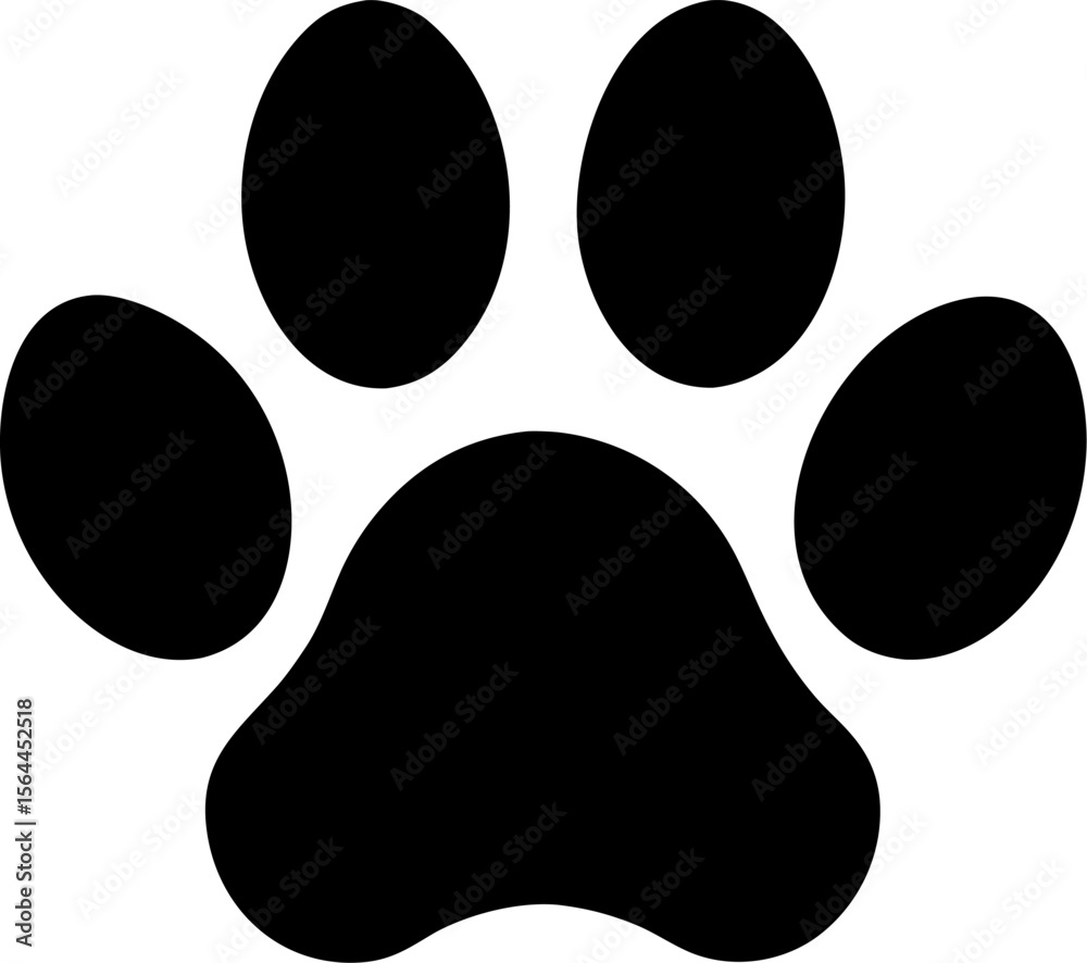 Dog and Cat paw print icon transparent and vector illustration. Stock ...