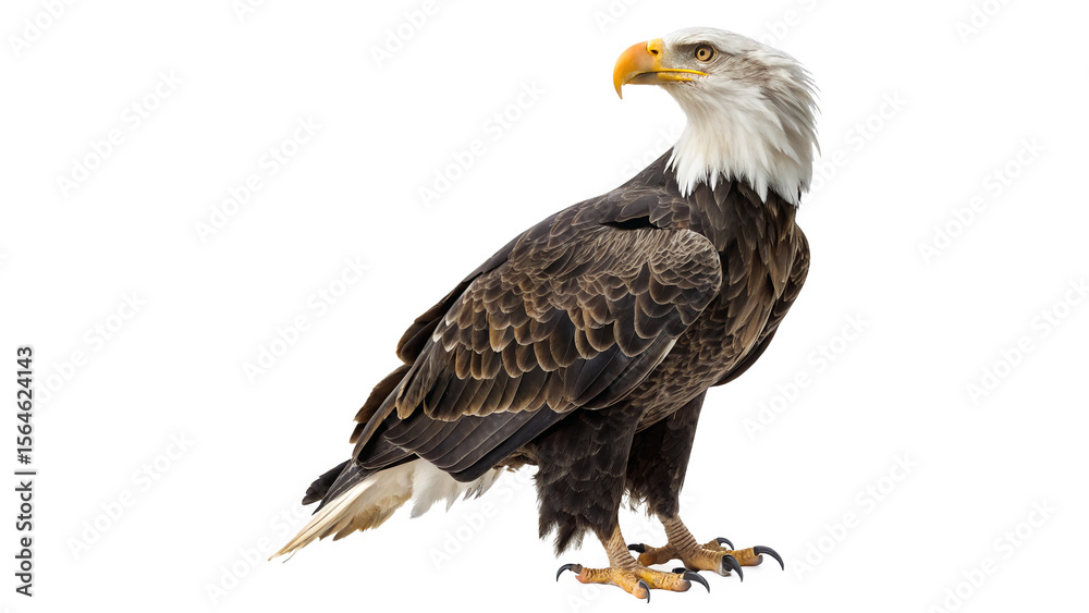 eagle standing isolated on transparent background Stock Photo | Adobe Stock