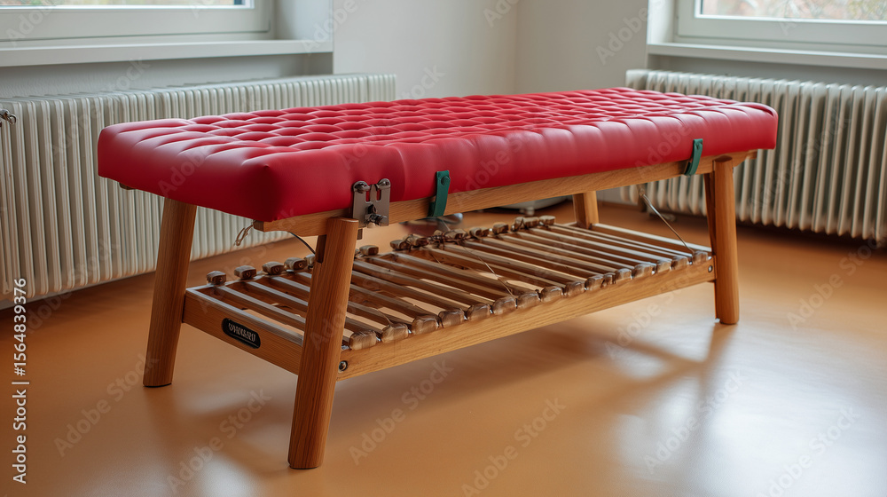 Therapy bench from a rehabilitation center with all features tailored ...