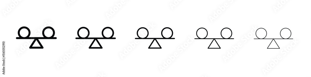 Stability icon vector in editable stroke linear pictogram Stock Vector ...