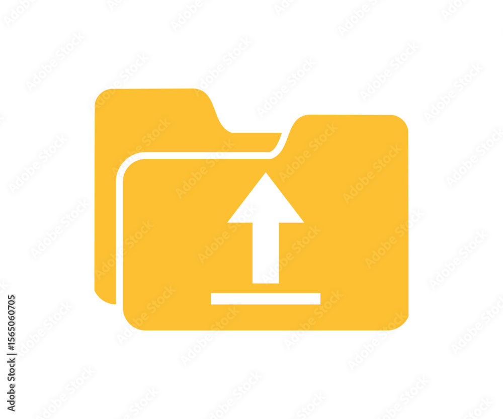 Upload folder file download icon. Folder upload vector design and ...