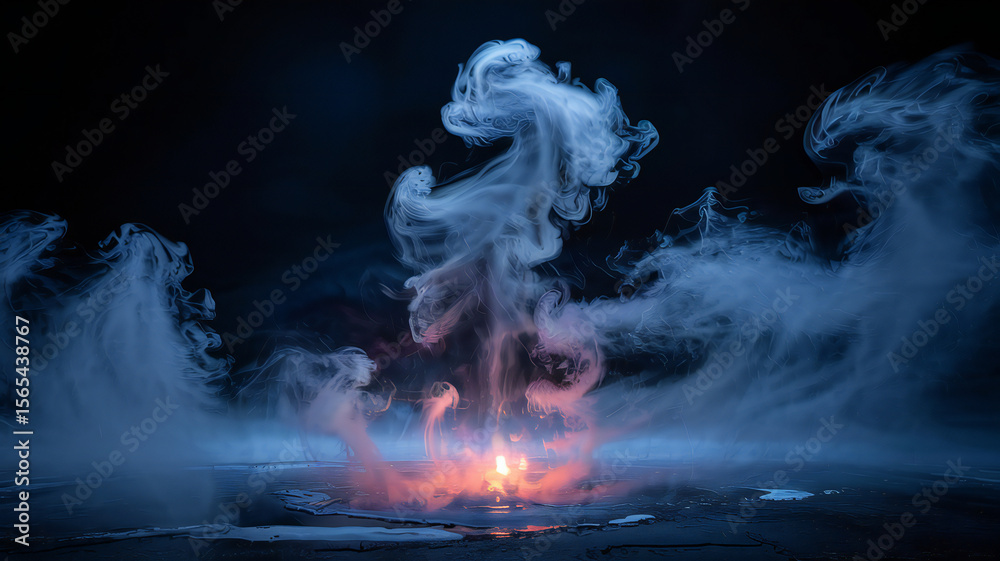 Ethereal vapors dance around an ember, creating an atmospheric scene ...