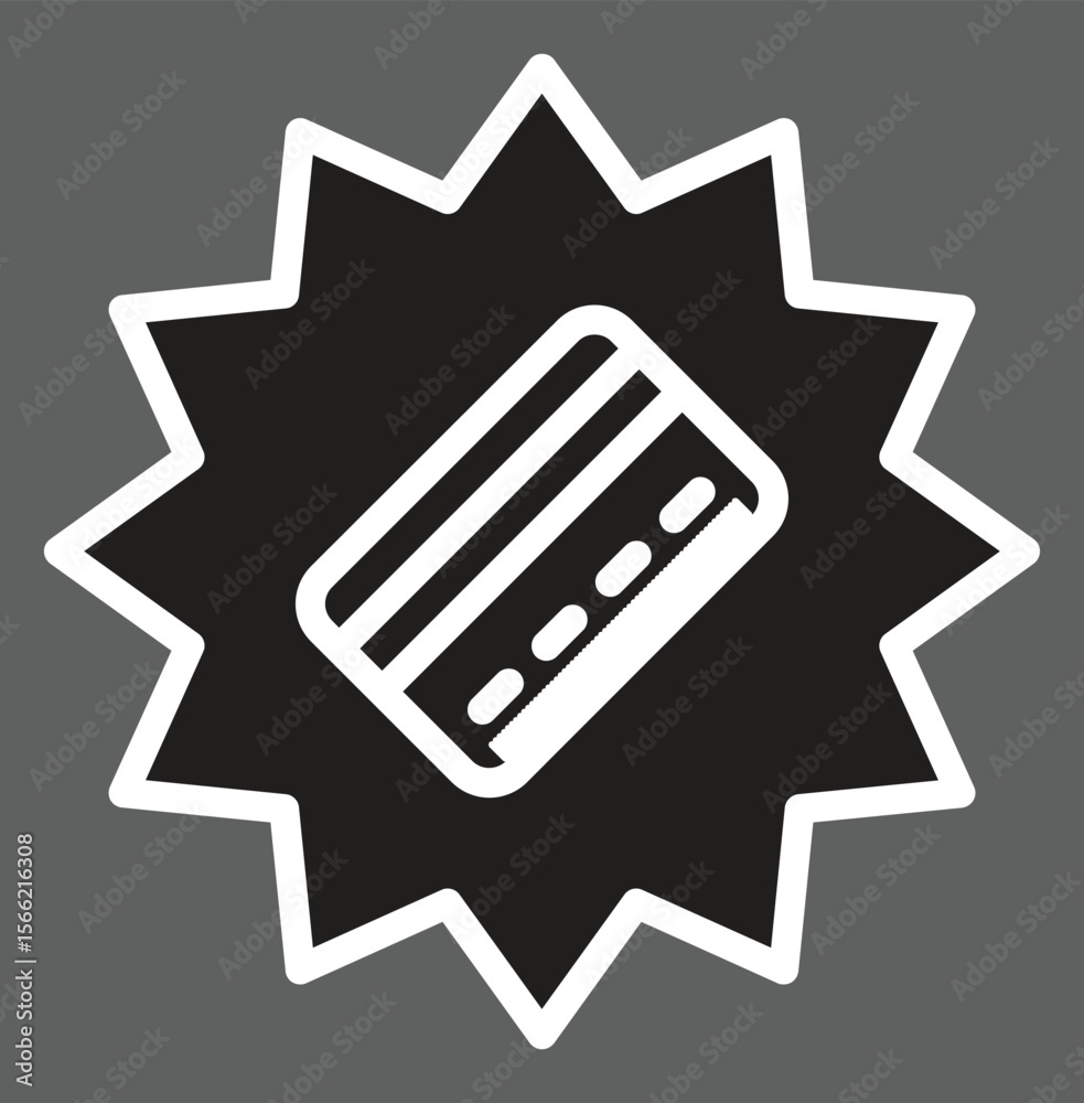 Credit card icon with stats showing payment behavior and purchase ...