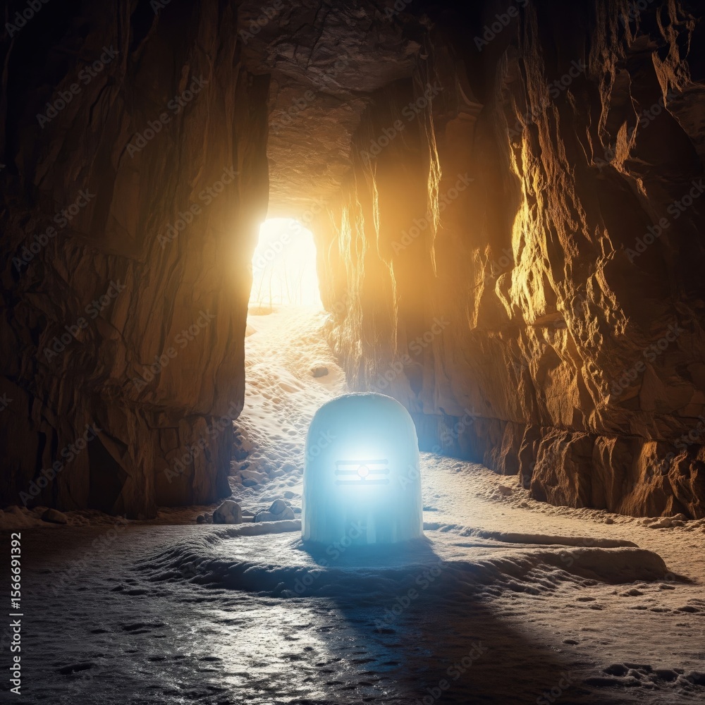 Amarnath Ice Shivling with Divine Light Inside Cave – Baba Barfani 4K ...