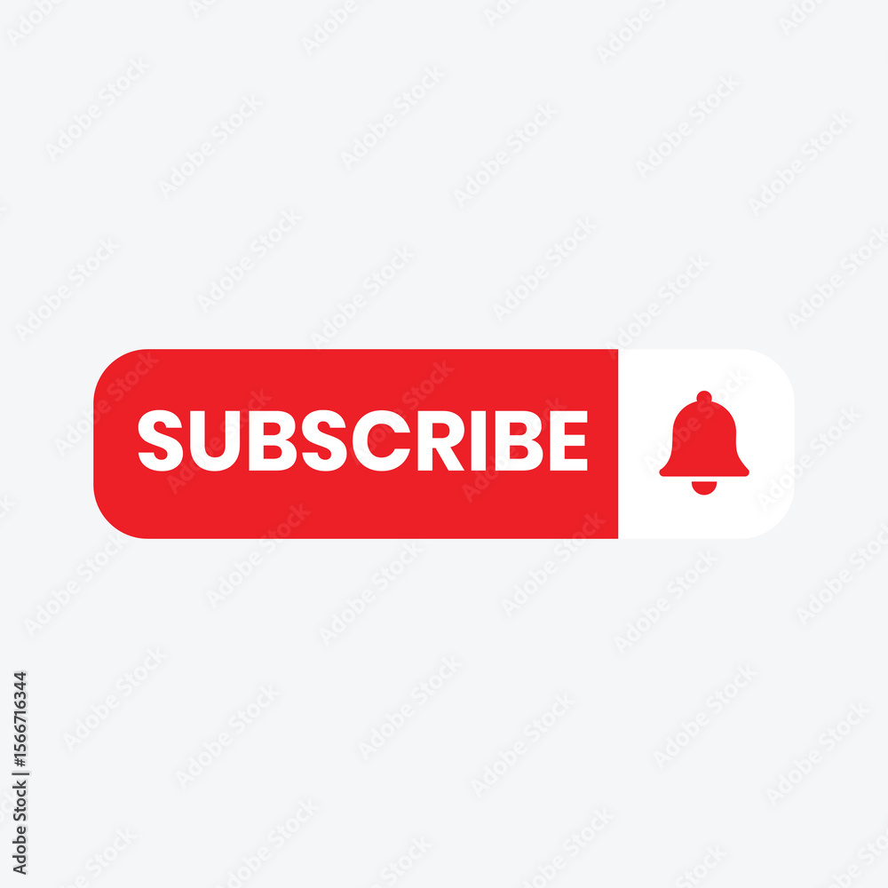 YouTube Subscribe Button with Notification Bell – Icon for Channel ...