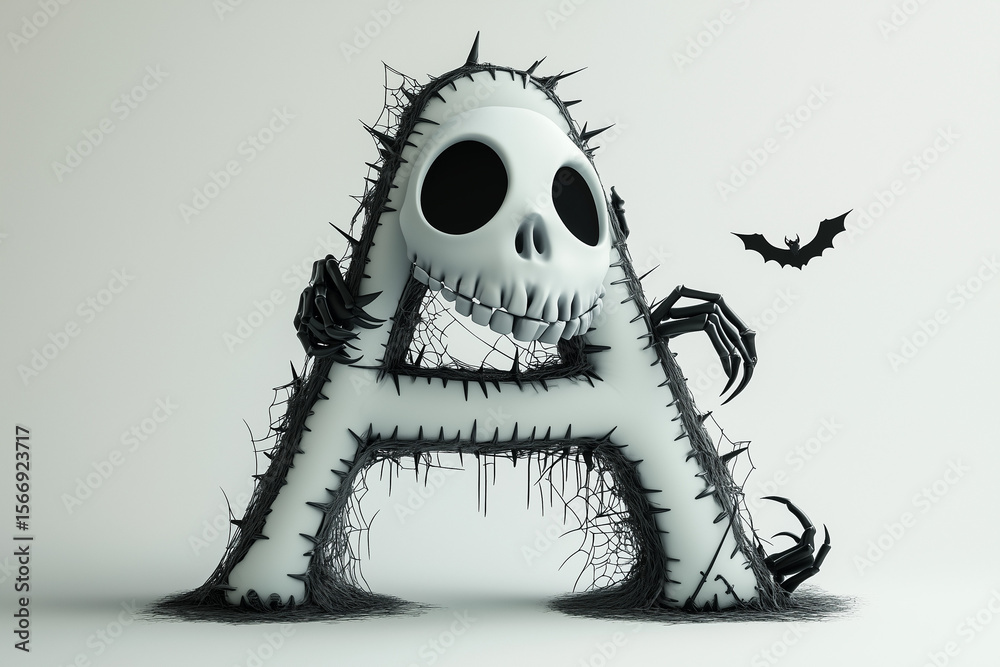Cursive letter A to z horror Stock Illustration | Adobe Stock
