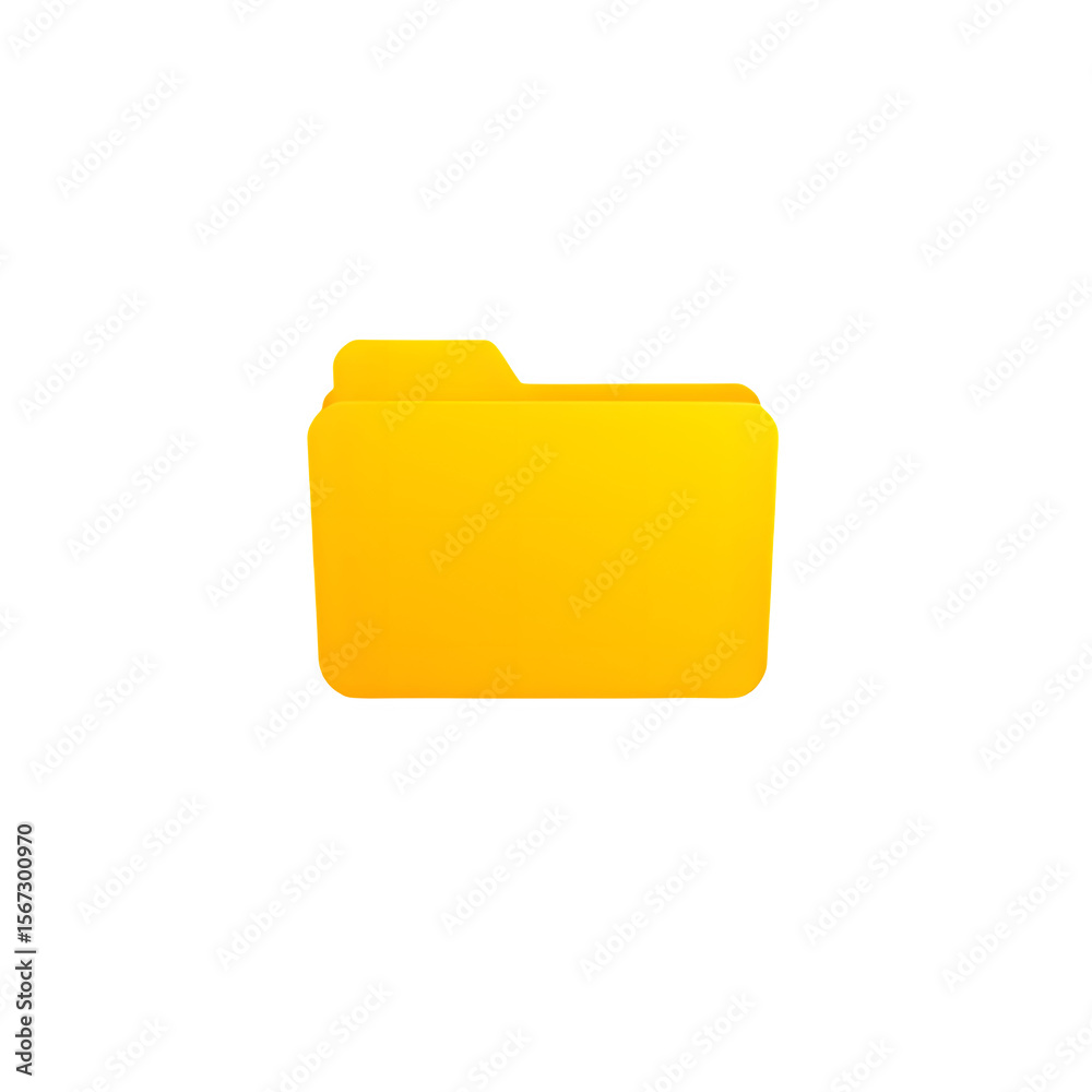 Yellow Open Folder Icon PNG - File & Document Symbol Stock Illustration ...