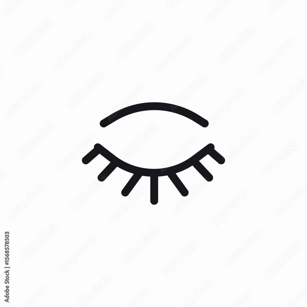 closed eye icon sign vector Stock Vector | Adobe Stock