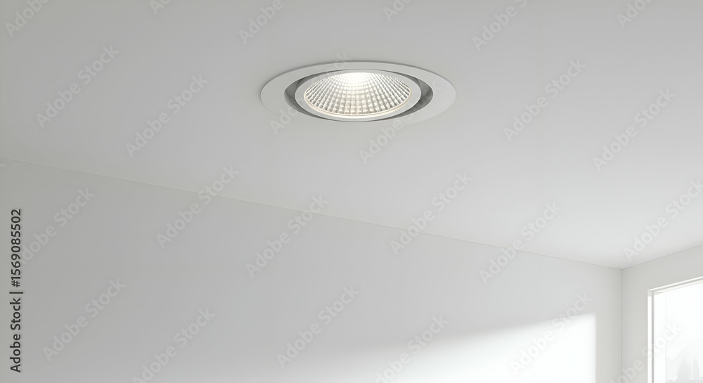 Modern recessed lighting fixture in a neutral interior setting ...
