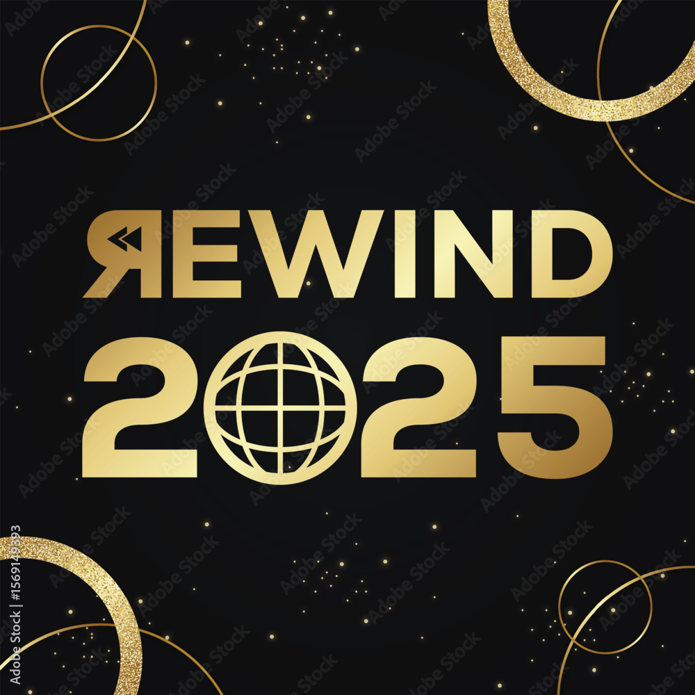 2025 year rewind, Concept words 2025 REWIND. 2025 RECAP Stock Vector ...