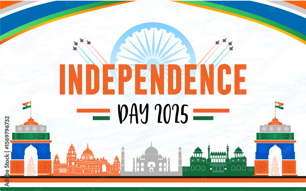 banner or poster for 79th India Independence Day 2025 celebration with ...