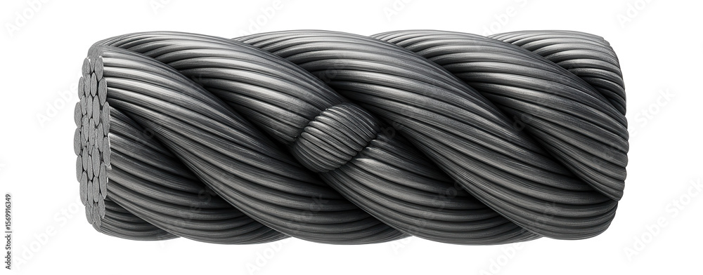 Zinc-coated steel wire rope with a 6x25 construction for use in aerial ...