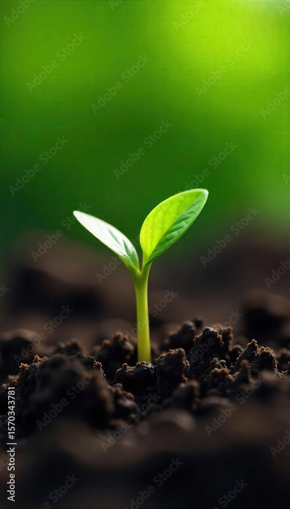 Tiny Sprout Breaking Through Soil A Symbol of Growth, Resilience, and ...