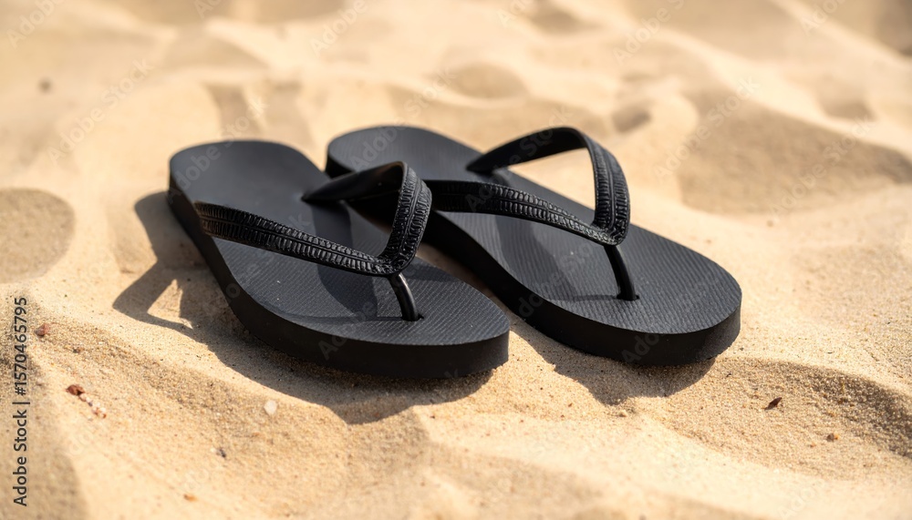 Barefoot bliss: flip flops, sunglasses, and the sandy beach await your ...