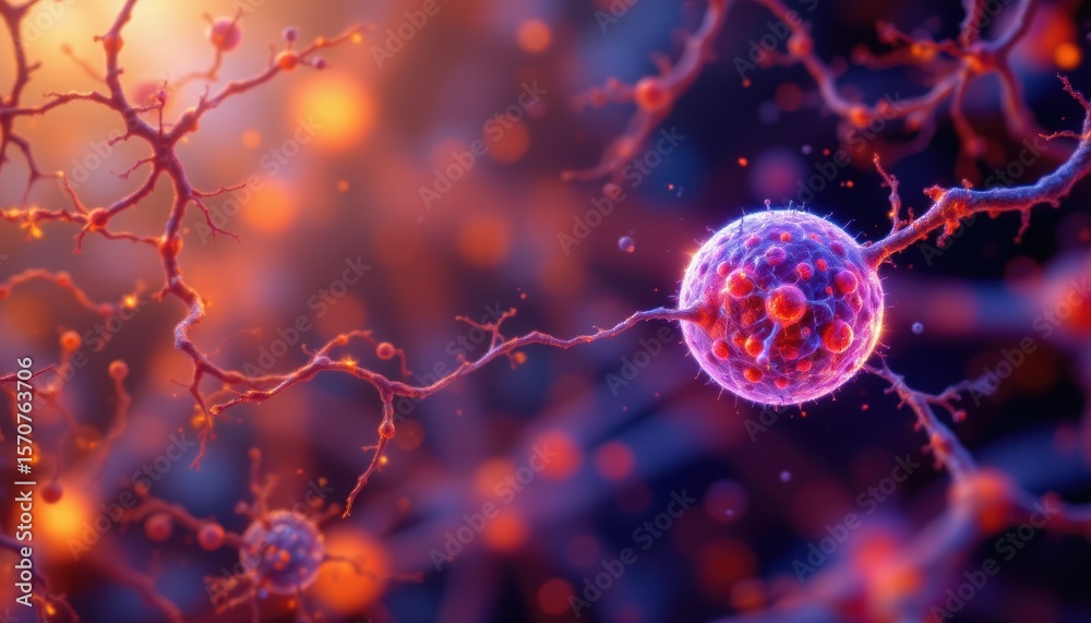 create a visually striking image that showcases the neural firing ...