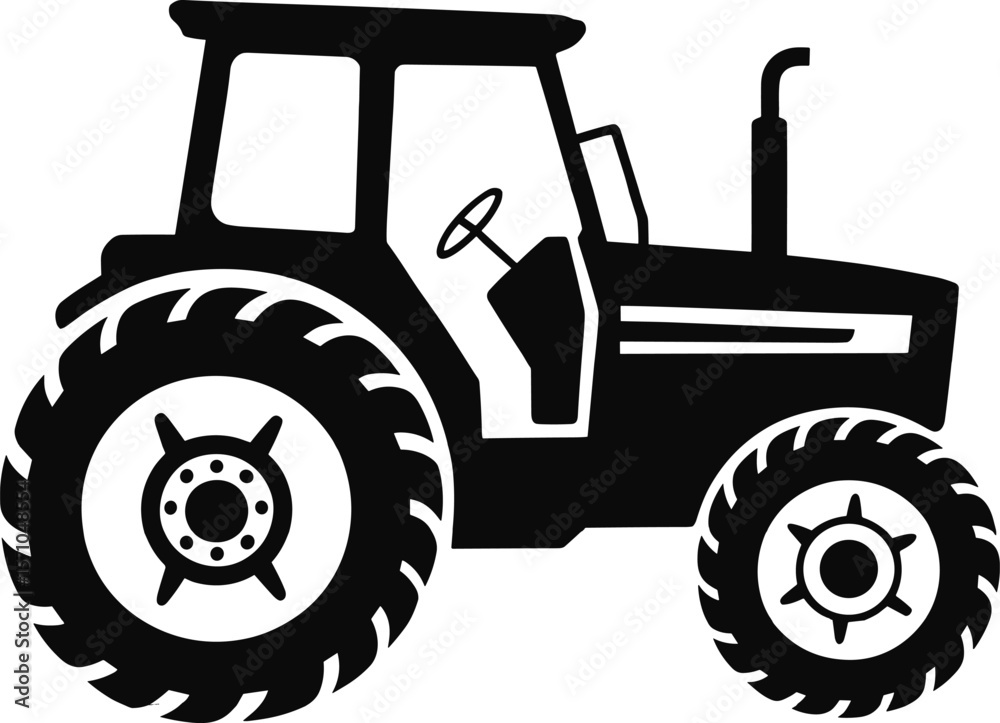 Стоковое векторное изображение «Tractor eps, Tractor Silhouette ...