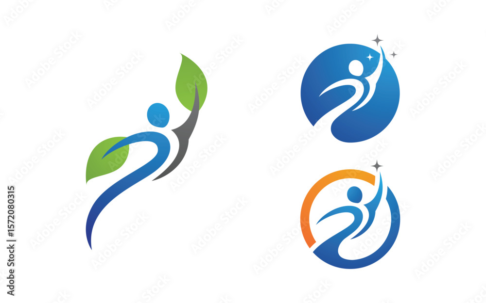 Vetor Healthy life Human fit sport logo sign illustration v.356 do ...
