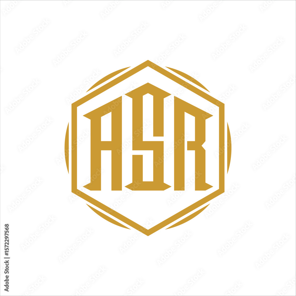 ASR three letter logo design template Stock Vector | Adobe Stock
