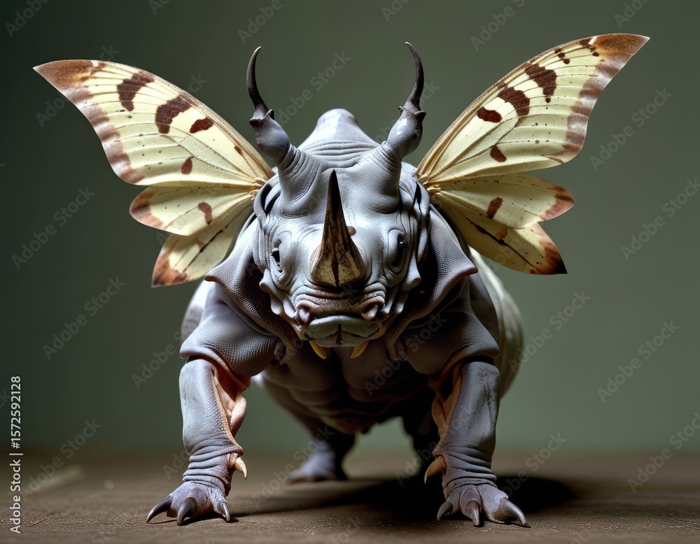 Hybrid animal between kangaroo and moth. Stock Photo | Adobe Stock