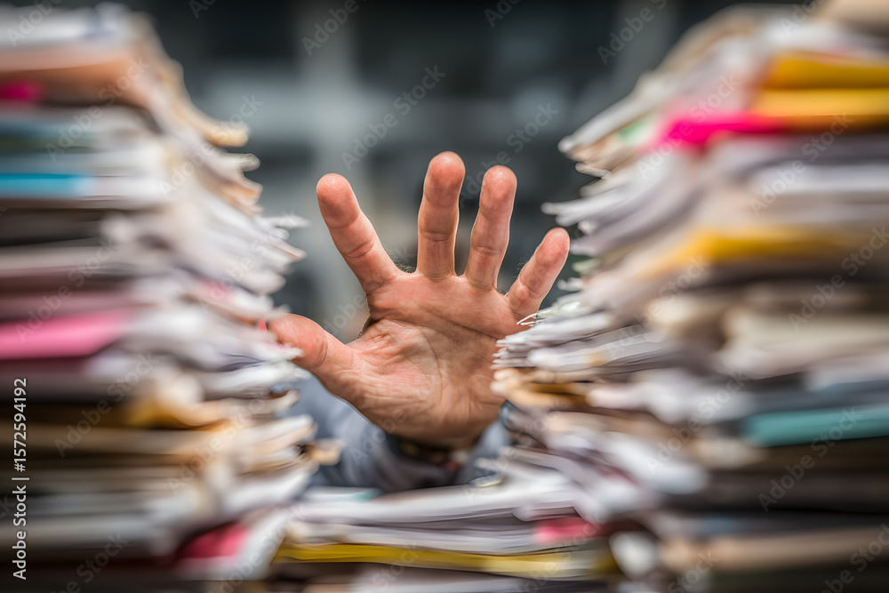Zdjęcie bez tantiem: A close-up shot of a hand reaching out from a ...