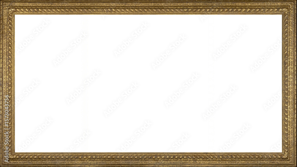 Picture Frame 16:9 4K TV Size Gold Ornate Wood Rustic Antique Museum ...