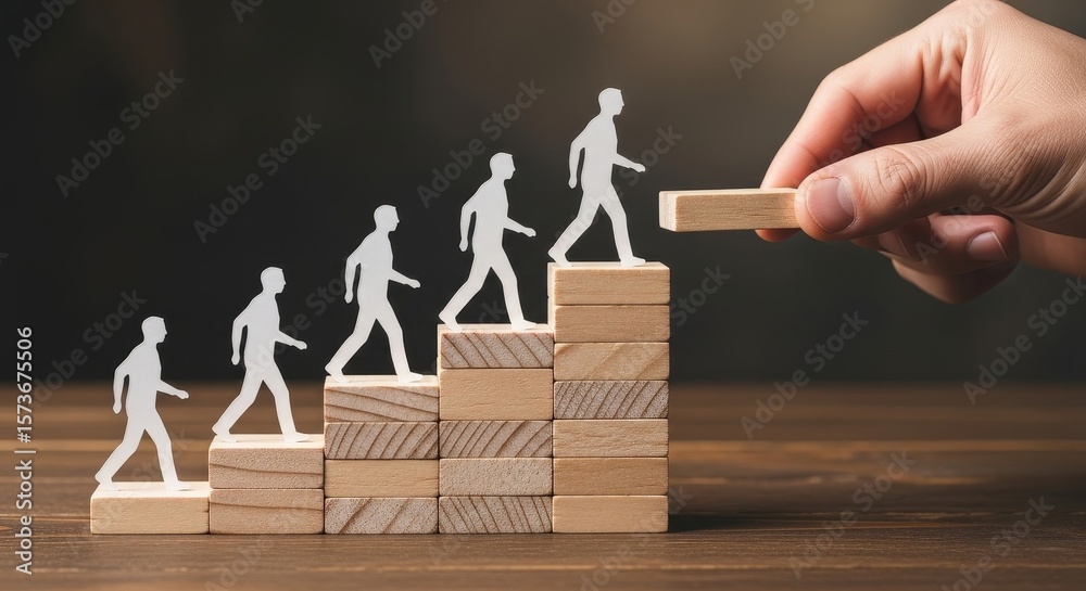 Building Blocks to Success: Visualizing Career Progression with Wooden ...
