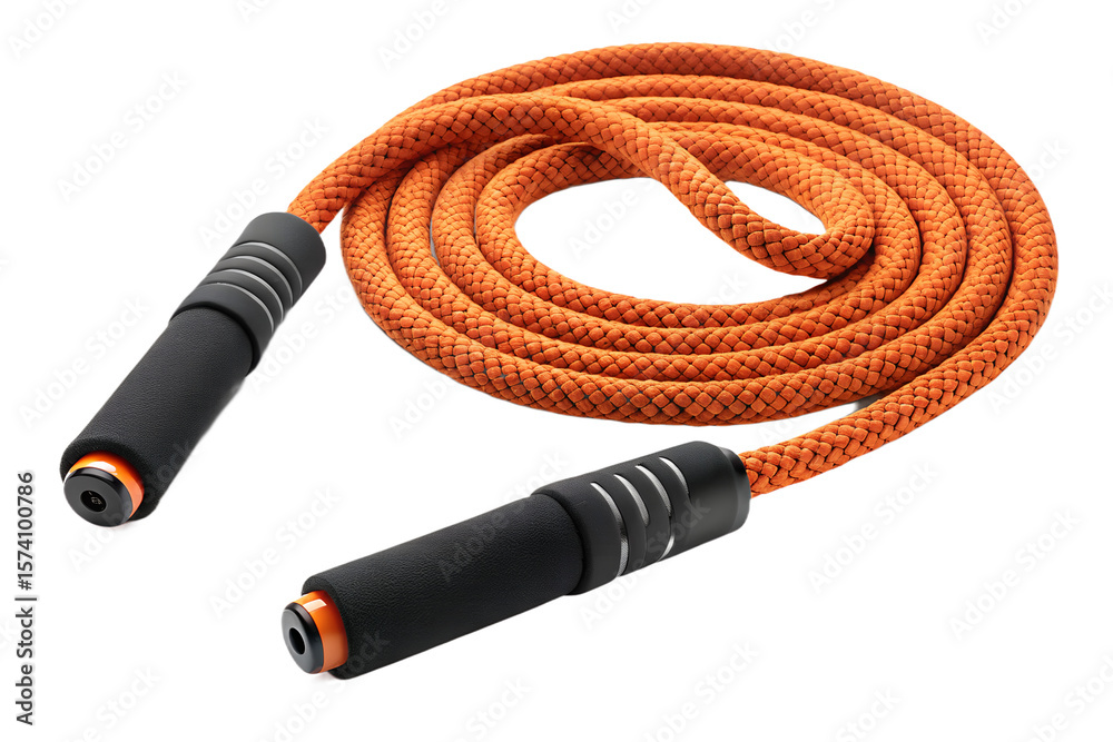 Orange Skipping Rope with Black Handles Stock Photo | Adobe Stock