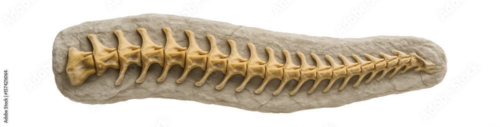 Fossilized snake vertebrae showing elongation compared to ancestral ...