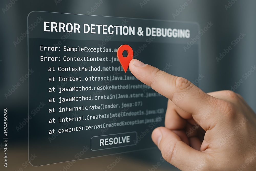 Illustration Stock Troubleshooting software errors debugging code ...