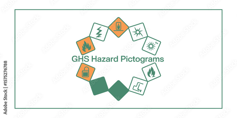 GHS hazard pictograms signs, including oxidizer, gas cylinder ...