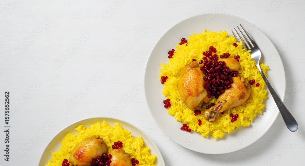 Zereshk Polo Ba Morgh: Saffron Rice with Chicken and Barberries on ...