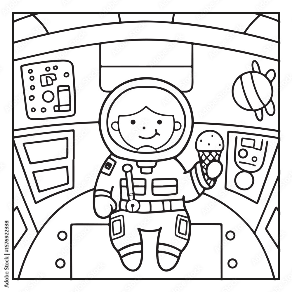Space Coloring Pages for Kids – Bold and Easy Outer Space Fun with ...