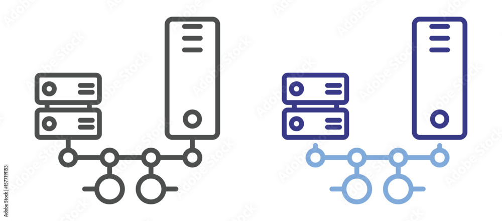 Fieldbus system icon color Stock Vector | Adobe Stock