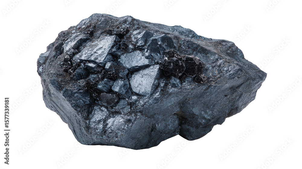 Graphite gray carbon mineral lump background isolated on a Transparent ...