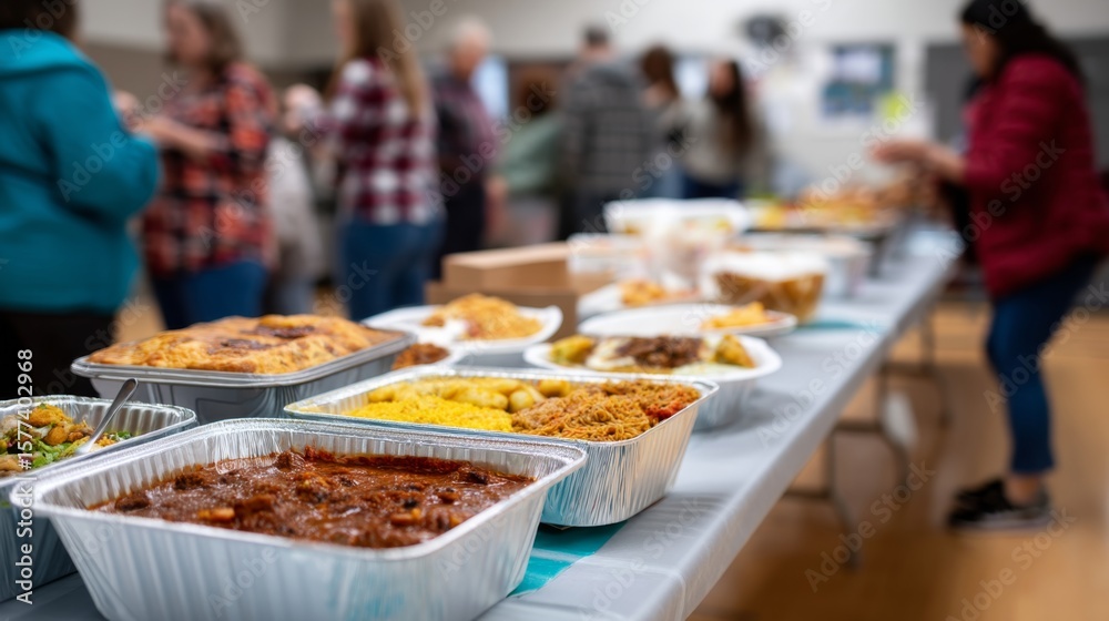 Global Flavors: Diverse Cuisines Spread on Long Table at International ...