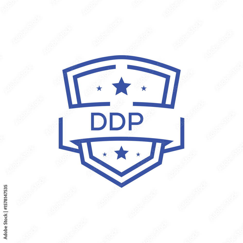 Classic Shield Logo with Stars and DDP Letters – Premium Badge or ...