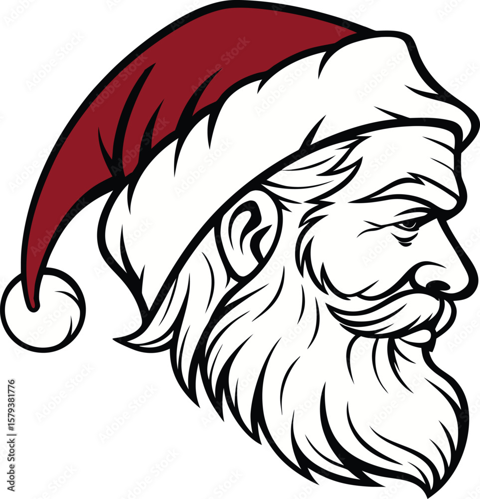 Santa Claus Mascot Vector Logo on white background , santa logo ...