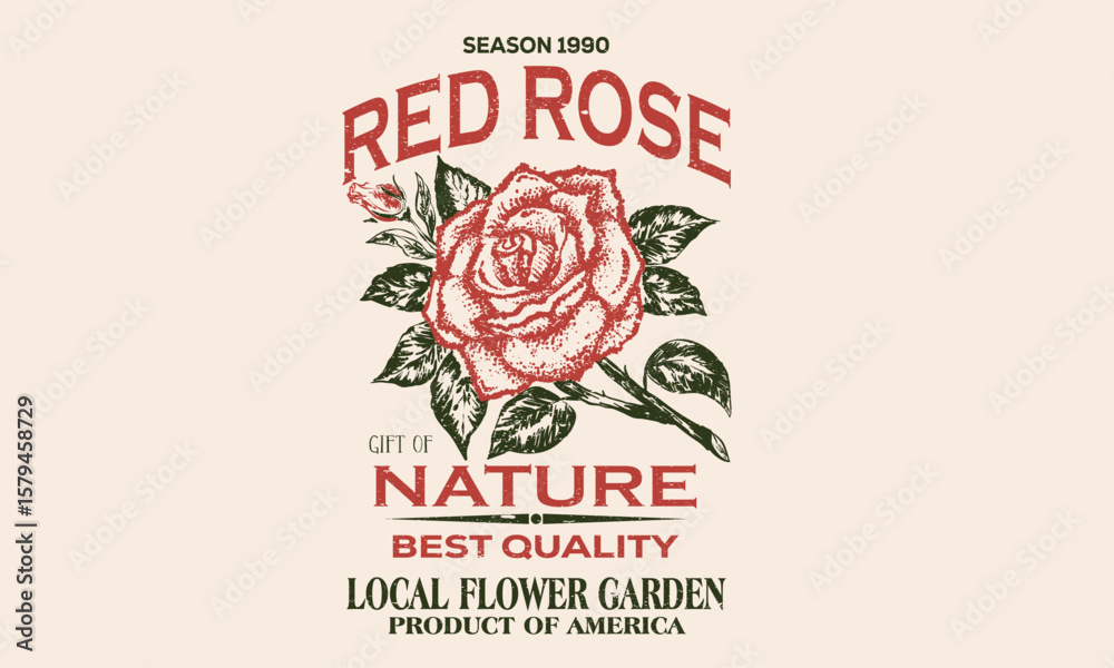 Rose club print design for apparel, stickers, posters and background ...