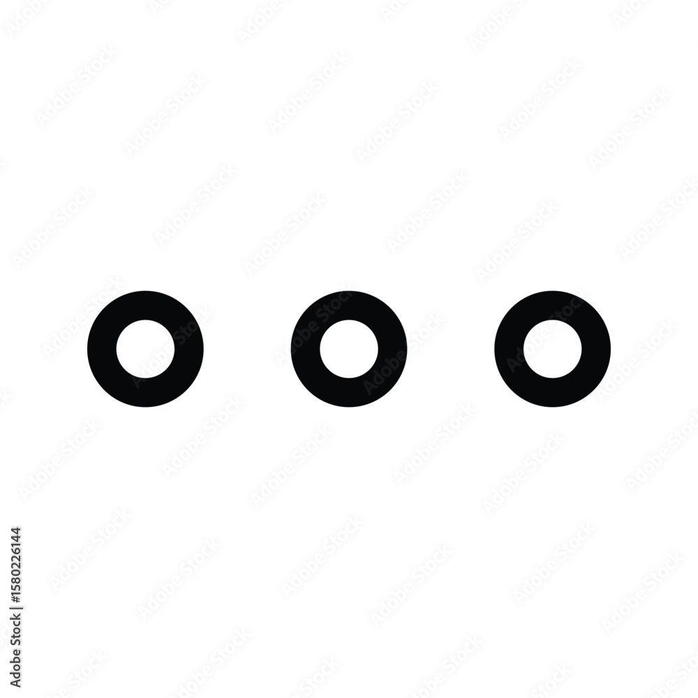 Outline dots icon for menu, list, and options navigation Stock Vector ...