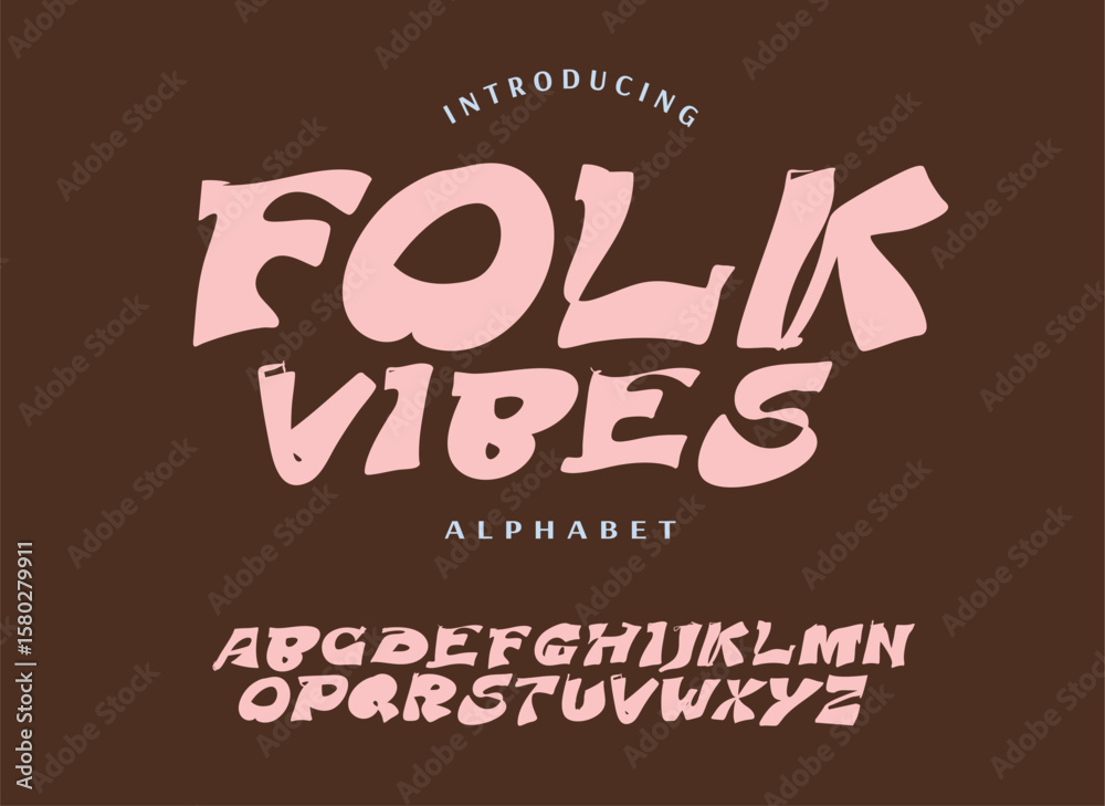 70s retro groovy alphabet letters font and number. Typography ...