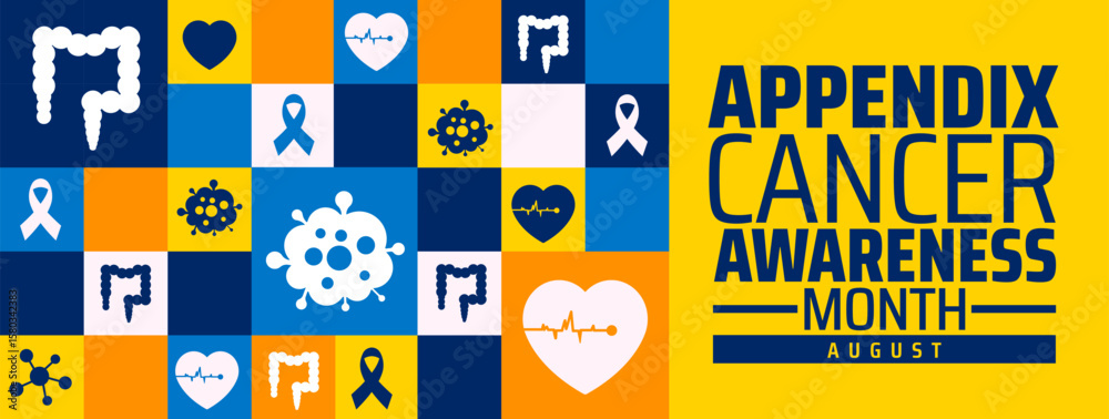 Appendix Cancer Awareness Month background, banner or poster design for ...