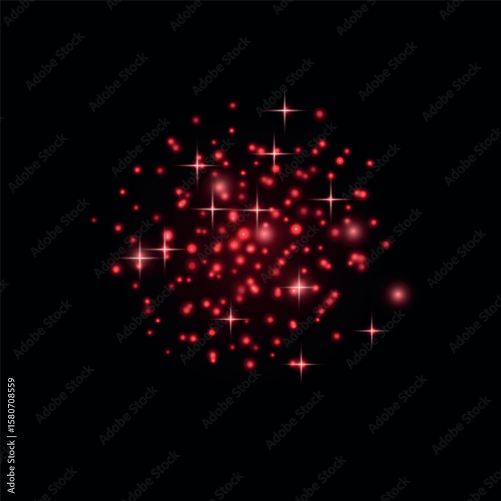 Realistic firecracker, fireworks exploding, vector red explosions ...