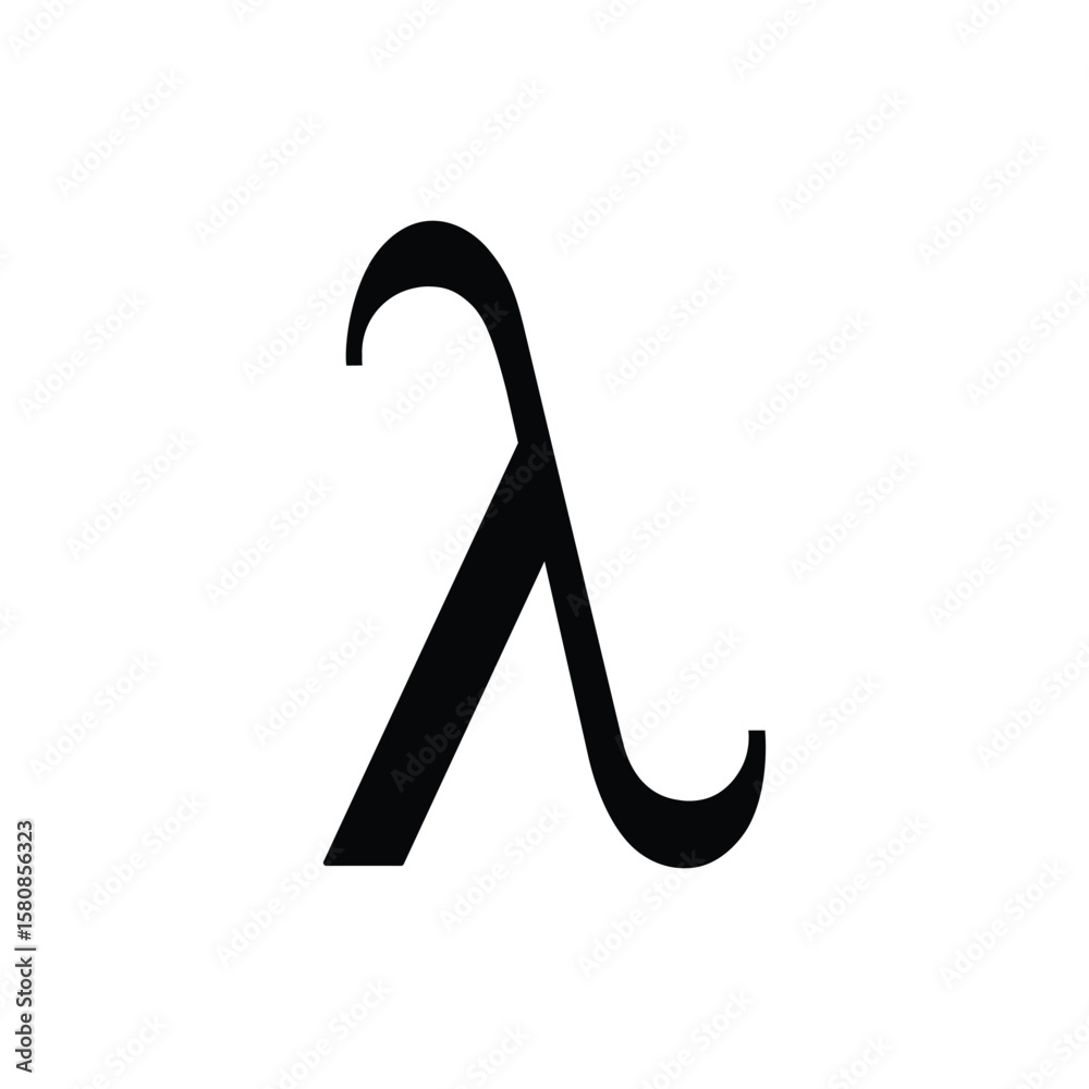 Lambda lowercase symbol vector template, 11th letter greek sign の Stock ...