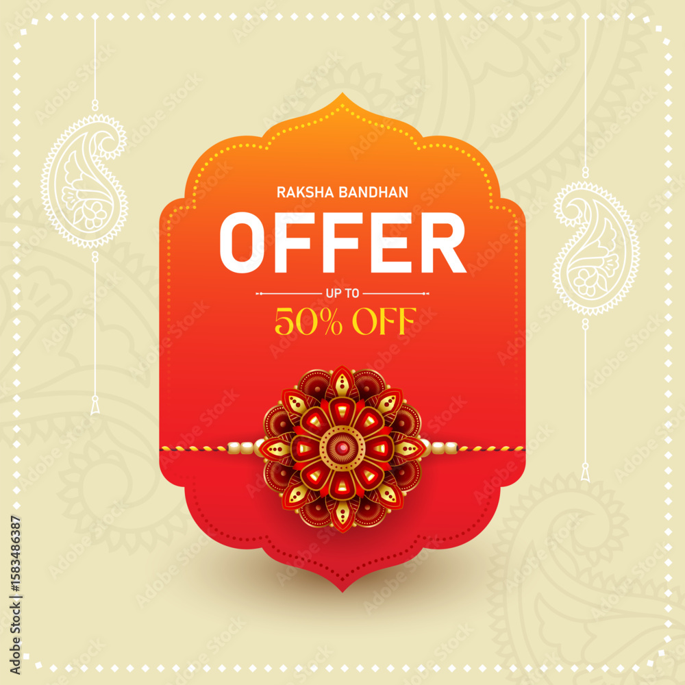 Raksha Bandhan Festival Offer Banner Template Design Illustration Stock ...