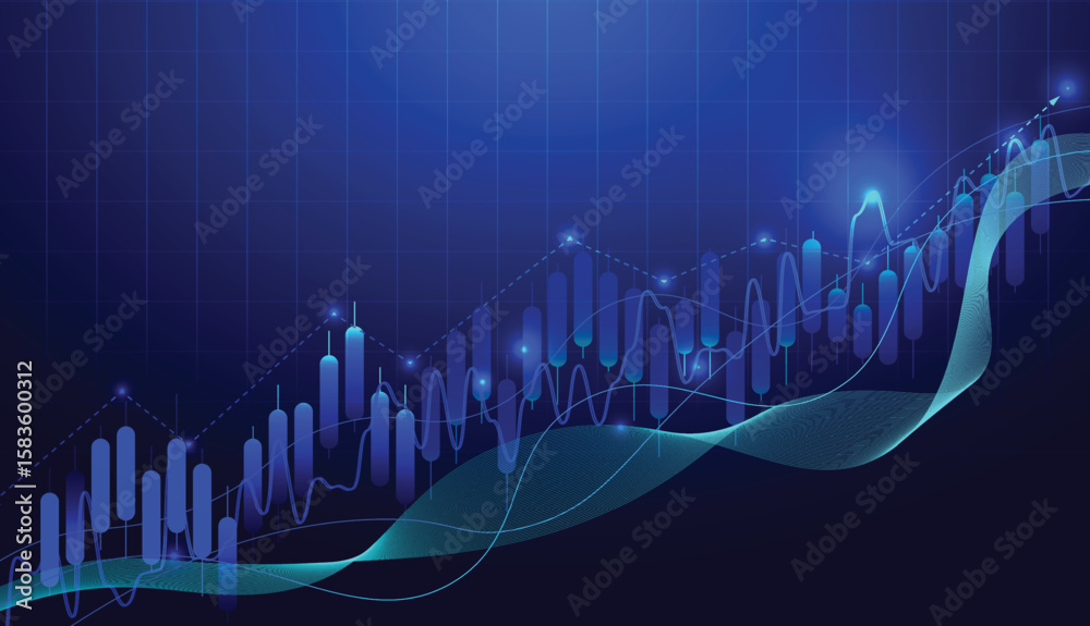 Stock market investment trading growth chart. business investment graph ...
