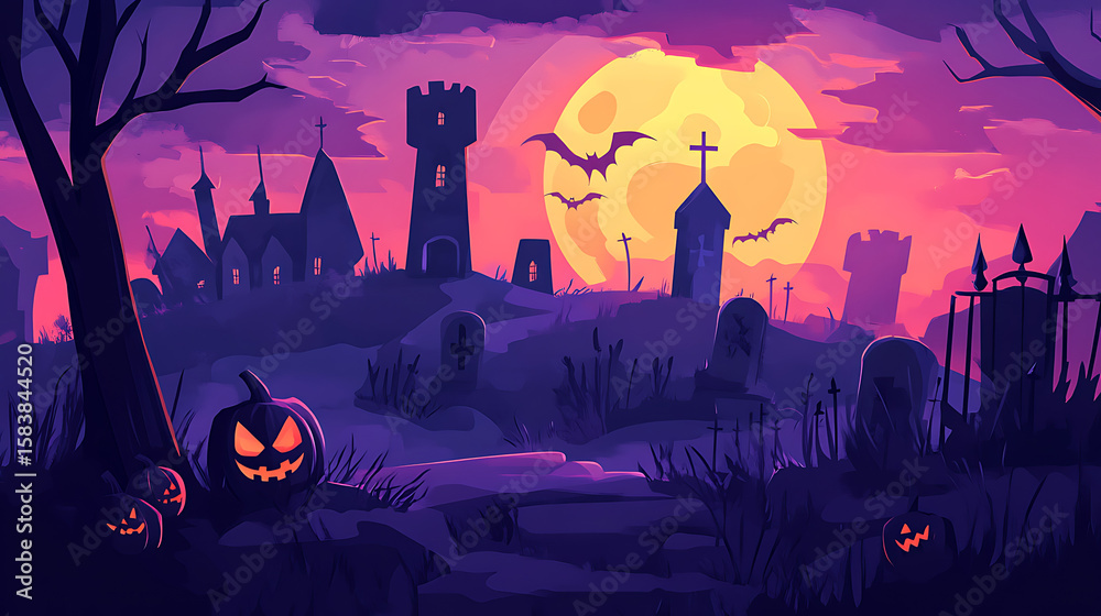 Стокова ілюстрація Halloween, celebrated on October 31st, is a spooky ...