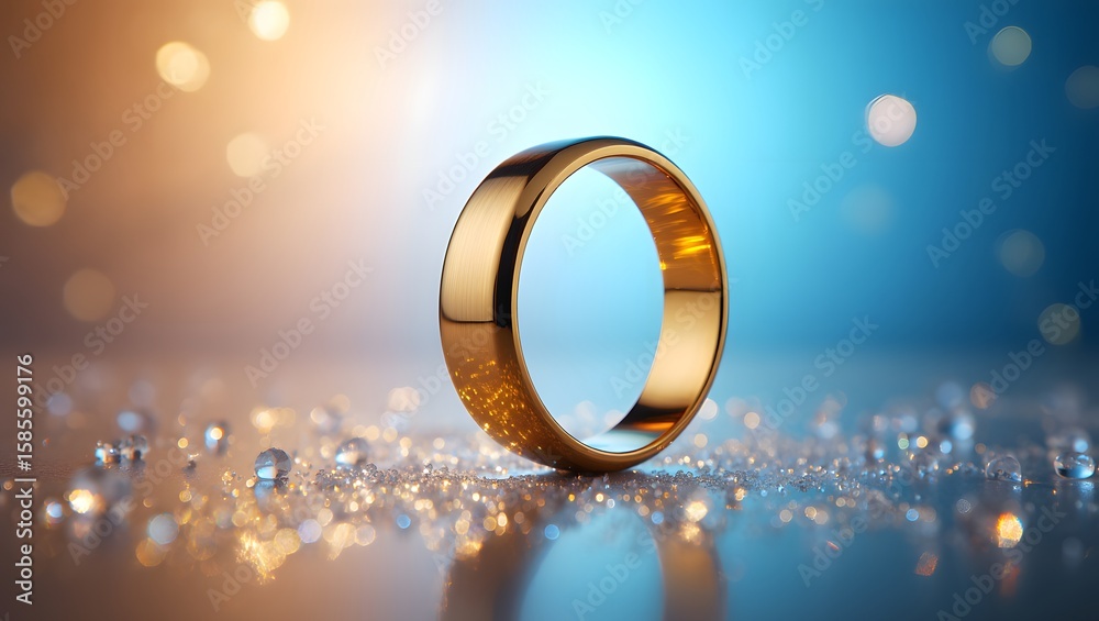 Golden ring wedding engagement jewelry love marriage band romance ...
