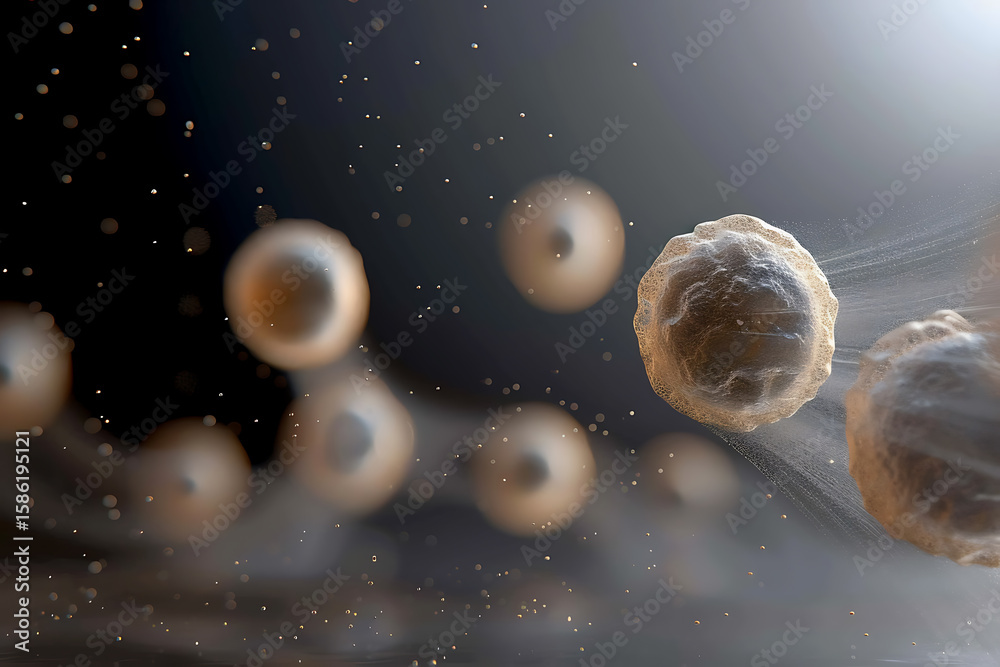 Ilustración de Stock allergy symptoms, visual aid depicting pollen ...
